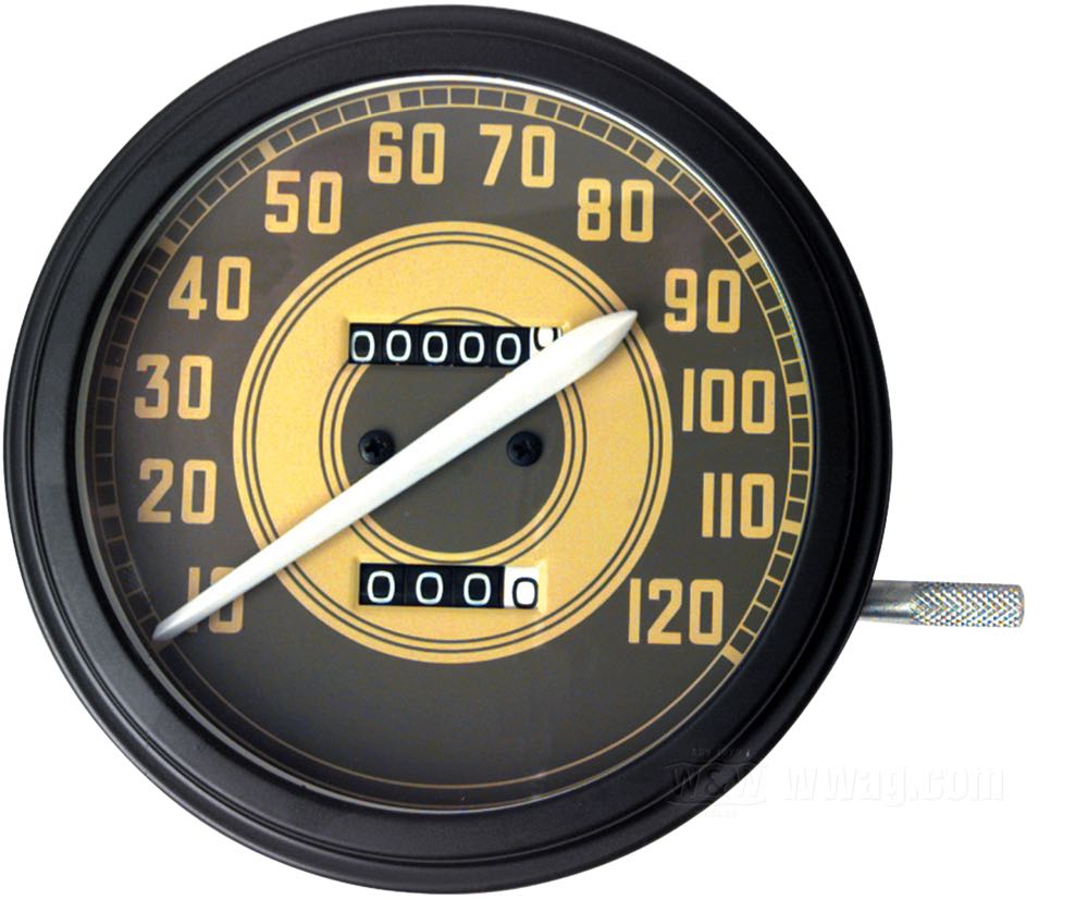 W&W Cycles - Army Style Fat Bob Speedometer