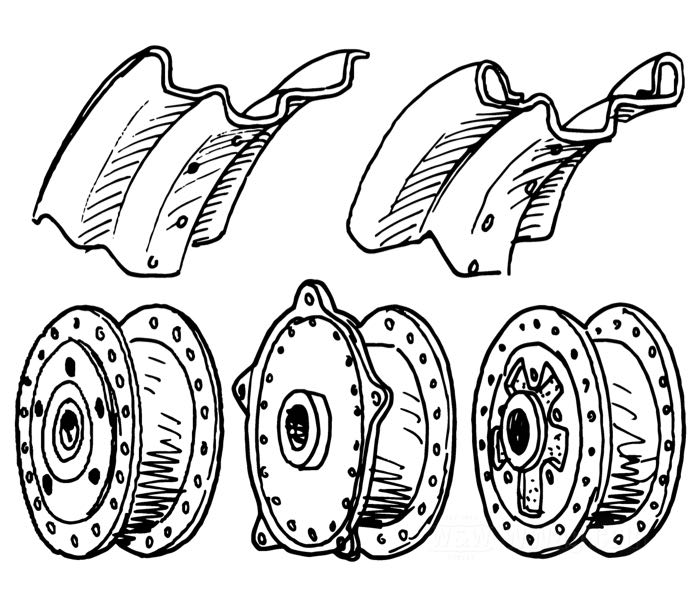 W&W Cycles - Spoke Sets for Narrow Front Hub and Drop-Center Rims for ...