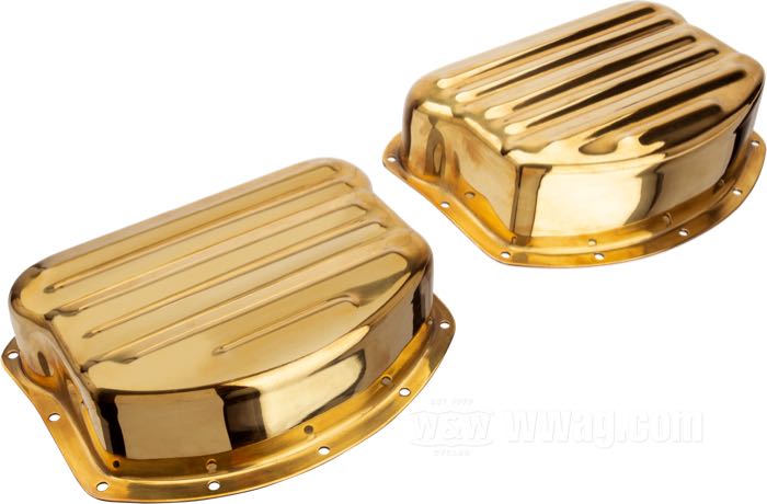 W&W Cycles - for Panhead - Rocker Covers Custom Ribbed for Panhead
